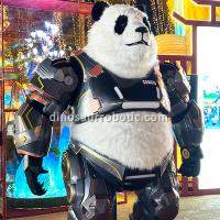 China Ultra Realistic Mecha Panda Animatronic Animal with Customizable Movements for Interactive Experience for sale