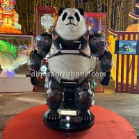 China Ultra Realistic Mecha Panda Animatronic Animal with Customizable Movements for Interactive Experience for sale