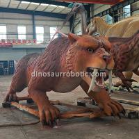China Ultra Realistic Customizable Animatronic Smilodon with Dynamic Interactivity for Theme Parks and Museums for sale