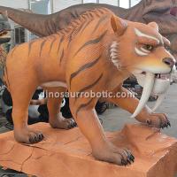 China Realistic Animatronic Animals Smilodon Life Size For Shopping Malls for sale