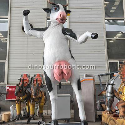 China Cute Custom Bionic Dancing Cow Animatronic Animal for Smooth Fluid Dynamic Play for sale