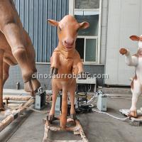 China Calf Cow Animatronic Animal Tail Swinging Authentic Sound Effects for sale