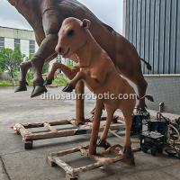 China Calf Cow Animatronic Animal Tail Swinging Authentic Sound Effects for sale