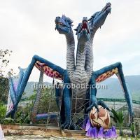 China Three Headed Dragon Models Custom Animatronic Interactive IP Monster for sale