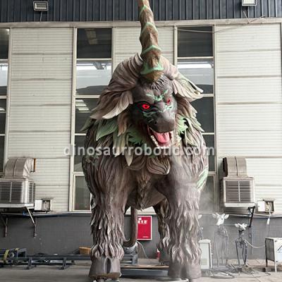 China Rhinoceros Custom Animatronic Highly Realistic Appearance For Scenic Spot Design for sale