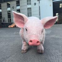 China Highly Realistic Animal Robot Pig Smart Walking In Interactive Attractions And Displays for sale