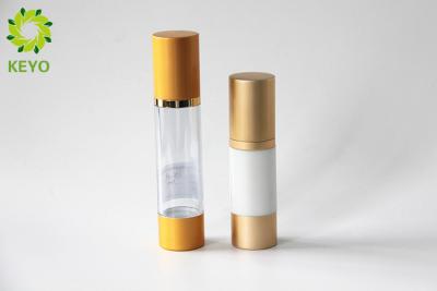 China Round Shape Plastic Empty Foundation Bottle With Pump Cap 30ml 50ml Optional for sale