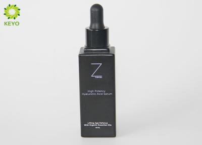 China Matte Black Empty Cosmetic Bottles Glass Material Made With Dropper Cap for sale