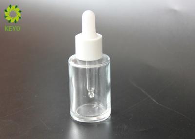 China Square Empty Cosmetic Bottles , Clear Glass Essential Oil Dropper Bottles for sale