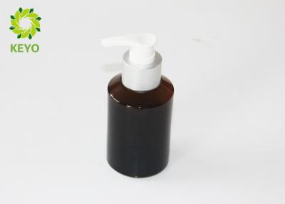 China Slanted Shoulder Essential Oil Bottles , 4 OZ Amber Glass Pump Bottles for sale