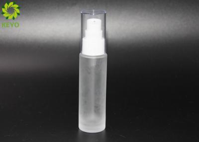 China Frosted Glass Pump Bottles 1 OZ For Serum / Lotion / Essential Oil Packaging for sale