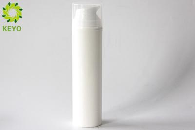 China 200ml Airless Empty Cosmetic Bottles , White Color Plastic Lotion Pump Bottle for sale