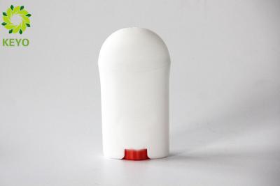 China 60g White Plastic Deodorant Stick Containers Oval Shape With Press Cap for sale