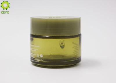 China Glass Cosmetic Jar Containers 50ml Corrosion Resistant With Custom Silk Printing Logo for sale