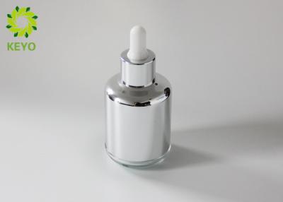 China Leak Proof Glass Essential Oil Bottles 2 OZ With Metallic Aluminum Shell for sale