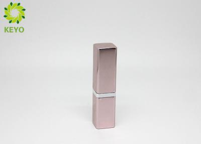 China Aluminum Material Lipstick Tube Container Square Shape Custom Logo Acceptable for sale