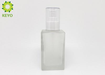 China Square Empty Glass Face Mist Bottle 100ml Clear / Frosted Type Optional for sale