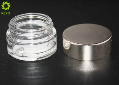 China Eco Friendly 15g Cosmetic Cream Jar , Clear Glass Face Cream Containers for sale