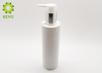 China Round Shape White Color Empty Shampoo Pump Bottles 10 OZ Custom Service Acceptable for sale