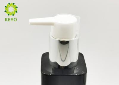 China Glossy Black Empty Cosmetic Bottles , 10 OZ Plastic Pump Bottles For Shampoo for sale