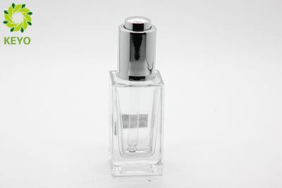 China Heat Resistant Glass Liquid Foundation Packaging Bottle 30ml With Press Dropper for sale