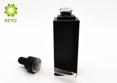 China Matte Black Coating Glass Empty Cosmetic Bottles 1.67 OZ For Essential Oil for sale