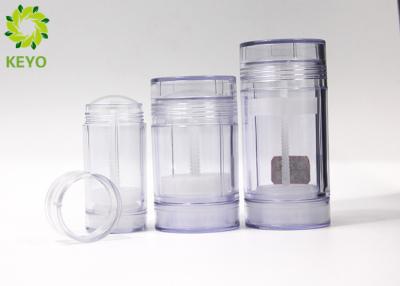 China AS Plastic Clear Gel / Stick Deodorant Containers Round Shape 30g 50g 75g Optional for sale