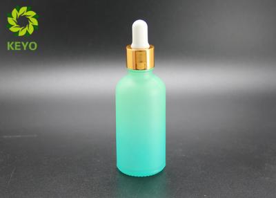 China Empty Commecial 50ML Glass Dropper Bottle , Frosted Cosmetic Bottles For Essential Oil for sale