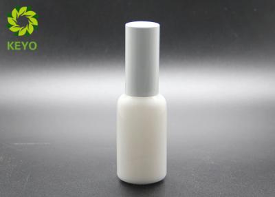 China Opal Cosmetic Glass Bottles With White Aluminum Spray For Essential Oil for sale