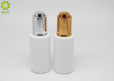 China Customized Airless Cosmetic Bottles Serum Glass Press Pump With Custom Color Dropper for sale
