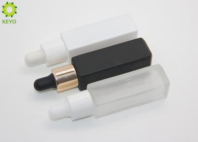 China Serum Cosmetic 10ml Glass Essential Oil Bottles With Dropper Lid for sale