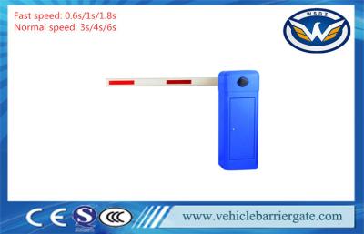 China Blue Remote Control Traffic Barrier Gate , Auto Closing Electric Boom Gates With RS485 for sale