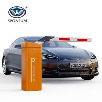 China Heavy Duty 0.9S High Speed Toll Boom Barrier 24V DC Motor LED Arm for sale