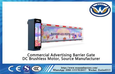 China Durable Smart Parking Barrier Gate 4.5m Boom With Commercial Advertising for sale
