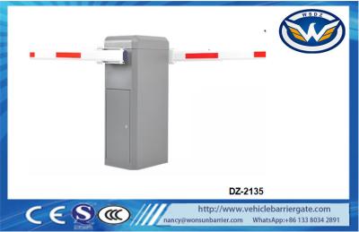 China Heavy Duty Car Park Barrier Two Motor Two Booms 24VDC Motor Vehicle Barrier For Community for sale