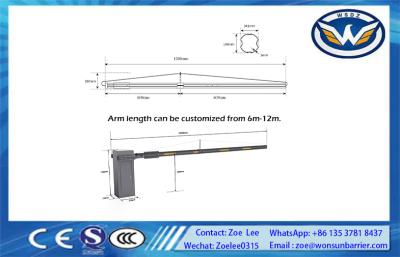 China 10m Long Arm Barrier Gate Wind Resistance Barrier Carbon Fiber for sale