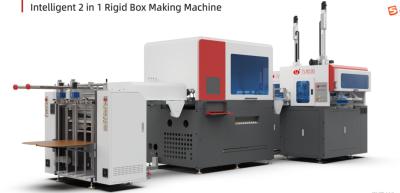 China LY-3000CZ Intelligent 2 in 1 Rigid Box Production Line Rate 70 Pieces Per Minute for sale