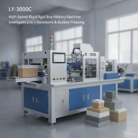 China LY- 3000C High Speed Rigid Box Making Machine with Intelligent 2 in 1 Functions and Bubble Pressing for Enhanced Packaging Output for sale