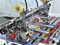 China LY-1500TMJ Automatic Carton Transparent Tape Pasting Machine Double Sided Tape Carton Boards Corrugated Board for sale