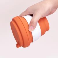 China 8oz 10oz 12oz Silicone Roll Up Folding Water Bottle Non Toxic for sale
