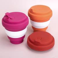 China 8oz 10oz 12oz Silicone Roll Up Folding Water Bottle Non Toxic for sale