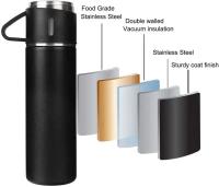 China Double Wall Insulation Ceramic Mug Cup 2 In 1 Tumbler 500ml for sale