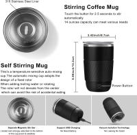 China Double Wall Multifunctional Magnetic Stirring Cup Self Stirring Travel Mug for sale