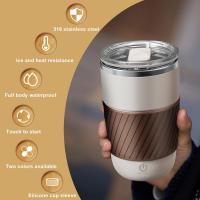 China 13oz Automatic Stirring Cup Auto Stir Coffee Cup With 2 Stir Bar for sale
