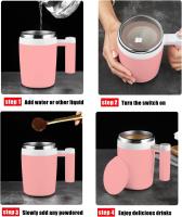 China Rechargeable Automatic Magnetic Self Stirring Coffee Mug 12 Ounces for sale