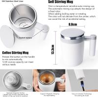 China Double Wall Multifunctional Magnetic Stirring Cup Self Stirring Travel Mug for sale