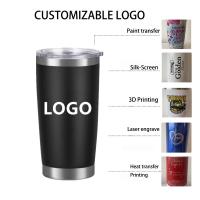 China 20Oz Travel Tumbler Cup Double Wall Vacuum Insulated Stainless Steel Coffee Cup With Lid for sale