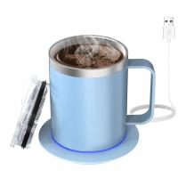 China Thermostatic Temperature Control Self Heating Ceramic Mug 55 Degree for sale