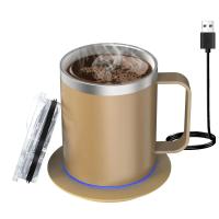 China Thermostatic Temperature Control Self Heating Ceramic Mug 55 Degree for sale