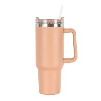 China OEM ODM Stainless Steel 40 Oz Travel Mug With Handle And Straw for sale